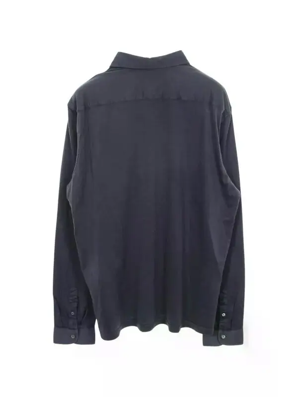 Prada Triangle Logo Long-sleeve Shirt - Blue