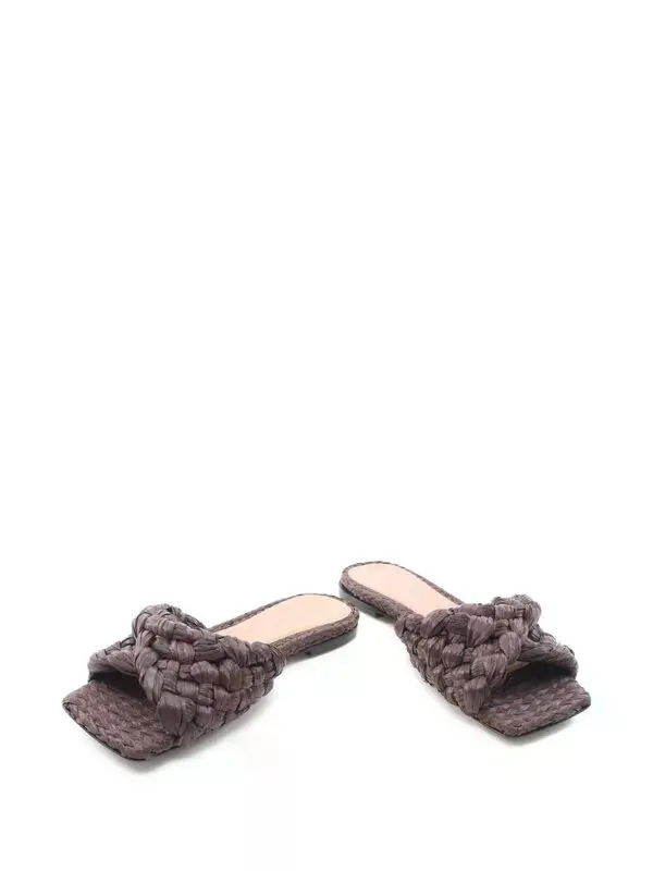 Bottega Veneta Raffia Flat Sandals