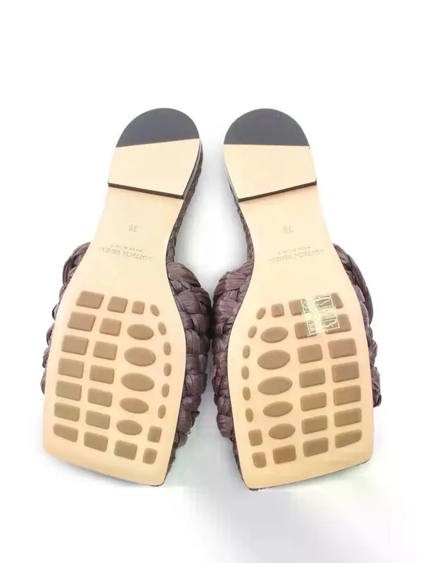 Bottega Veneta Raffia Flat Sandals
