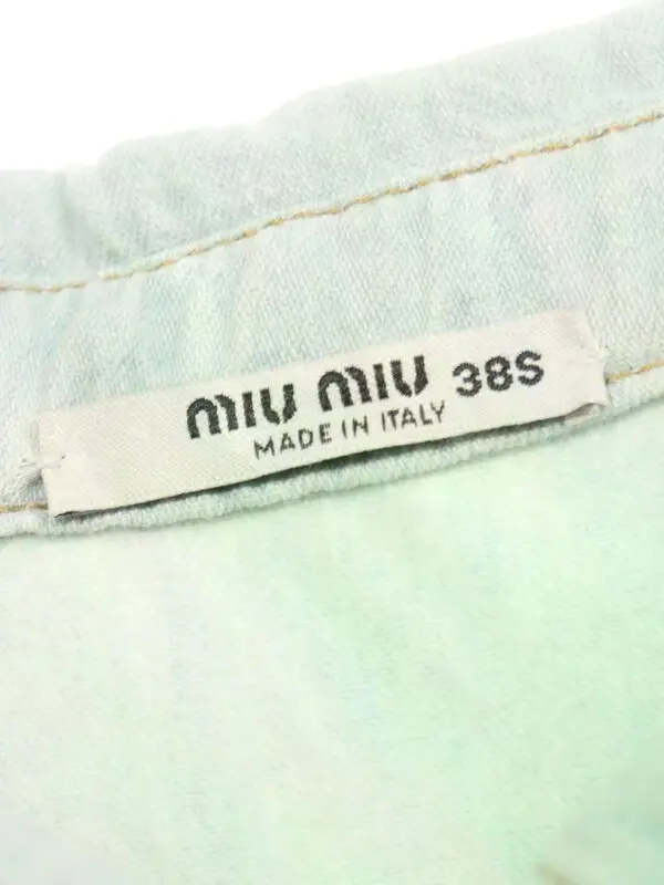 Miu Miu Lace-trimmed Denim Dress
