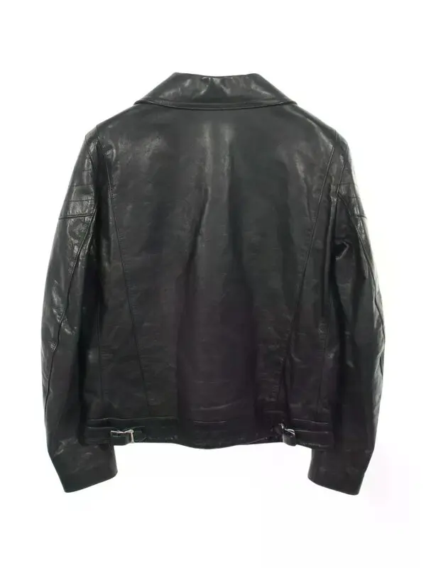 Yohji Yamamoto Leather Asymmetrical Zip Jacket