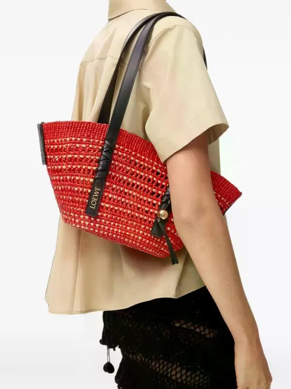 Loewe Small Braid Basket Bag - Red