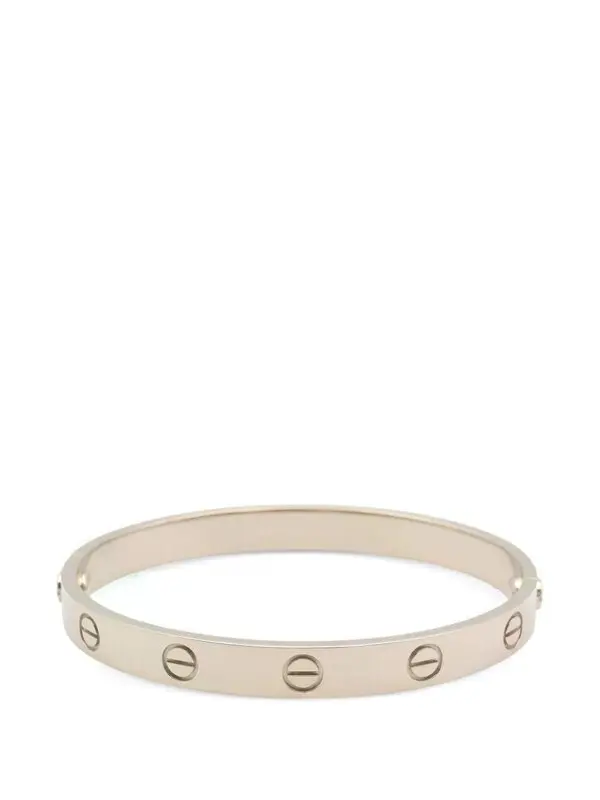 Cartier 18k White Gold Love Screw-detail Bracelet - Silver