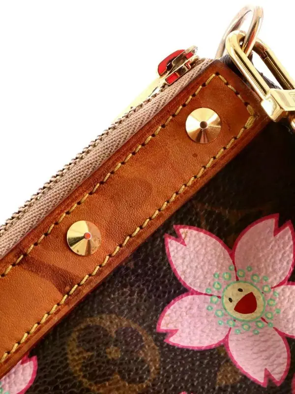 LOUIS VUITTON Pochette Accessoires Limited Edition Cherry Blossom Monogram Clutch Bag