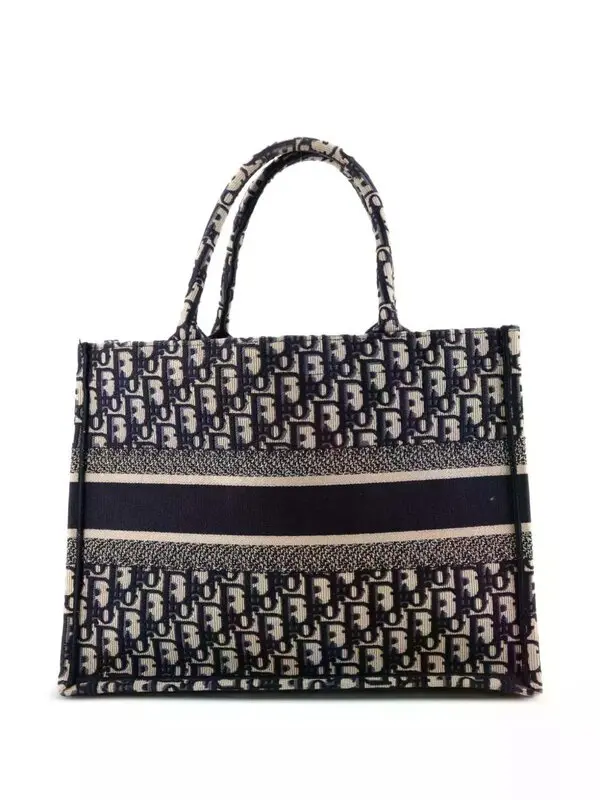Dior Book Oblique Canvas Medium Tote Bag