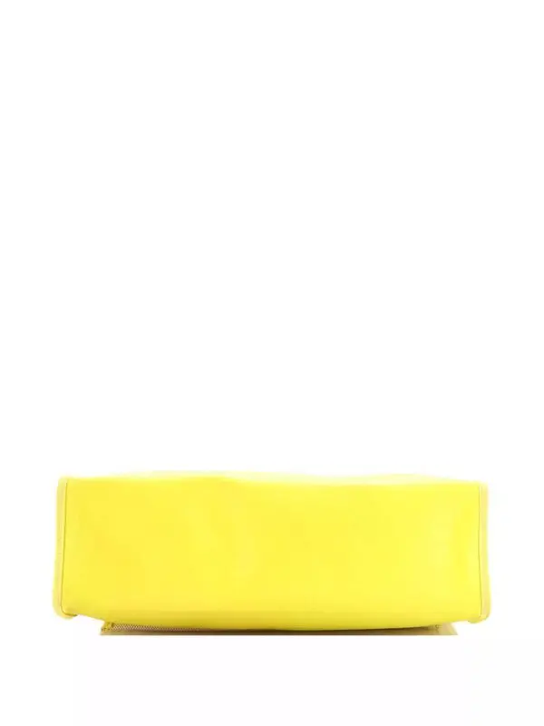 Hermès Herbag Zip Berline 31 Shoulder Bag In Vache Canvas And Leather - Yellow