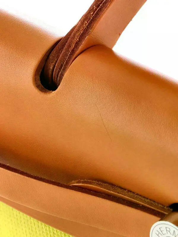 Hermès Herbag Zip Berline 31 Shoulder Bag In Vache Canvas And Leather - Yellow