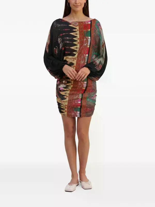Etro Paisley Print Batwing Sleeve Dress
