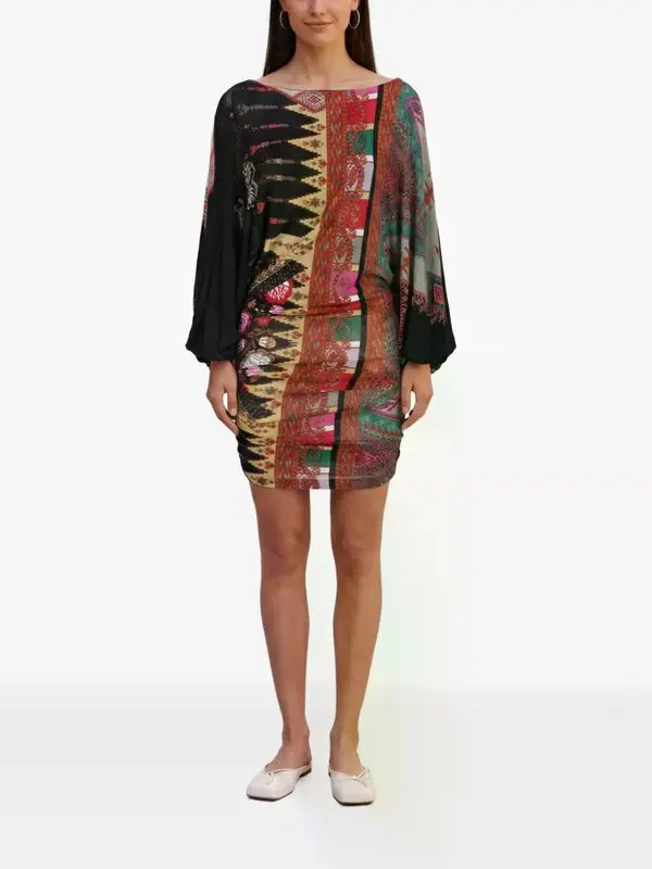 Etro Paisley Print Batwing Sleeve Dress