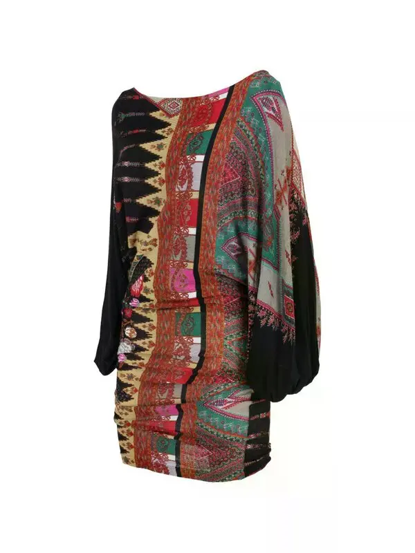 Etro Paisley Print Batwing Sleeve Dress