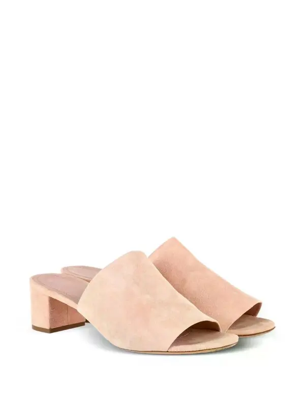 MANSUR GAVRIEL Suede Block Heel Mule Sandals