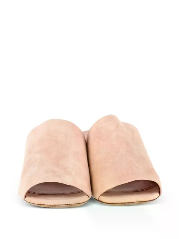 MANSUR GAVRIEL Suede Block Heel Mule Sandals