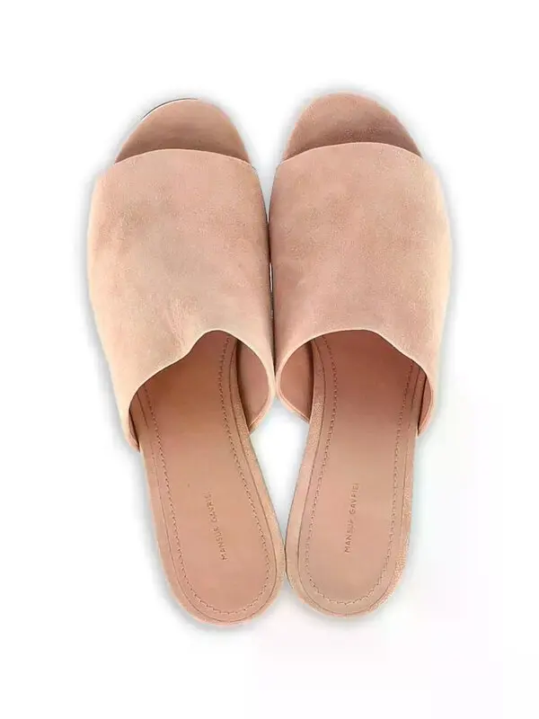 MANSUR GAVRIEL Suede Block Heel Mule Sandals