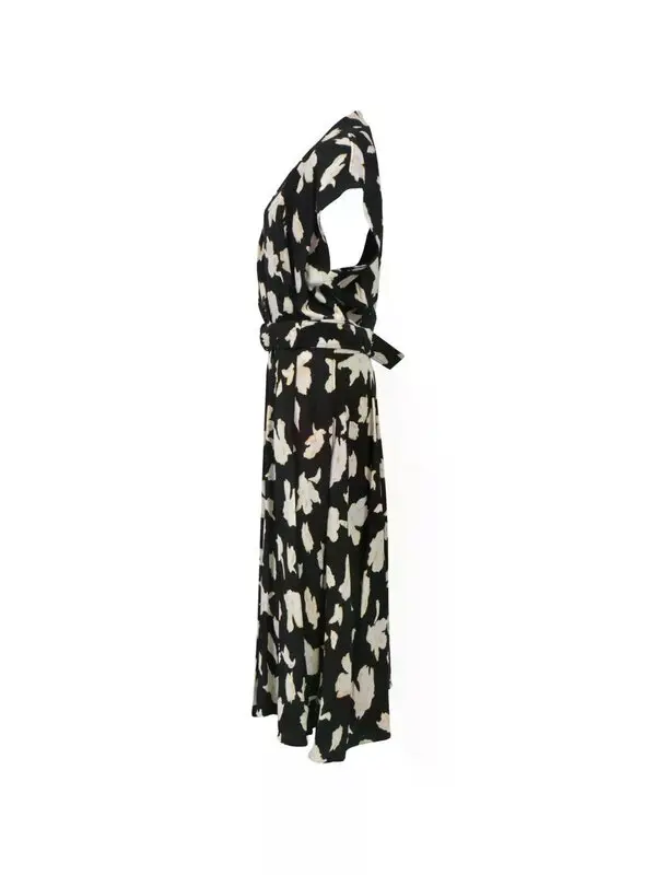 Proenza Schouler Floral-print Crepe Belted Dress