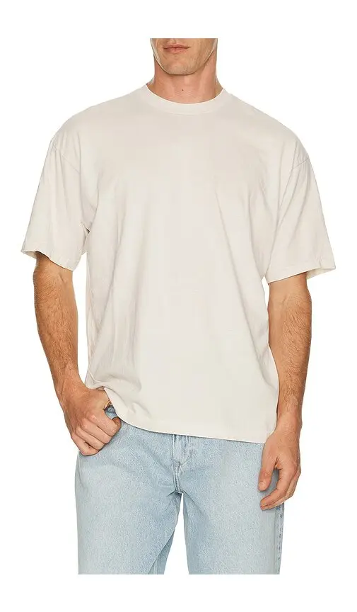 ASHER Noah Supima Tee In Cream - Bone