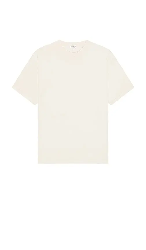 ASHER Noah Supima Tee In Cream - Bone