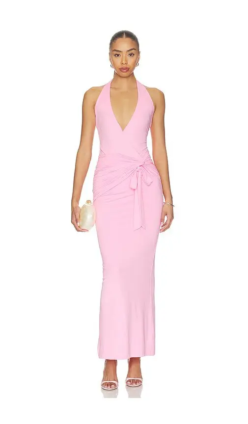 Superdown Chloe Halter Maxi Dress