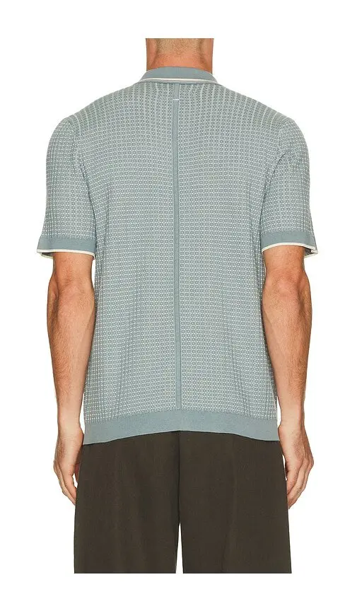 Rag & Bone Harvey Rib Polo In Grey - Steel