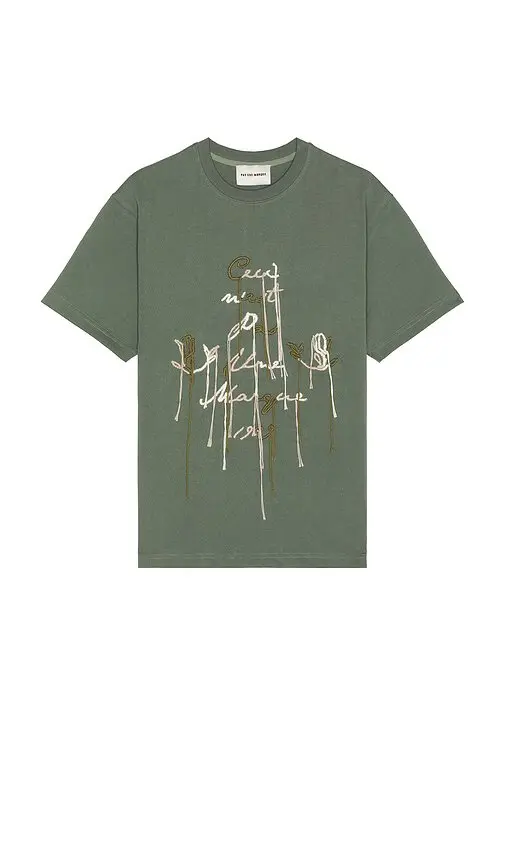 PAS UNE MARQUE Hand Stitched Embroidery Ceci Tee
