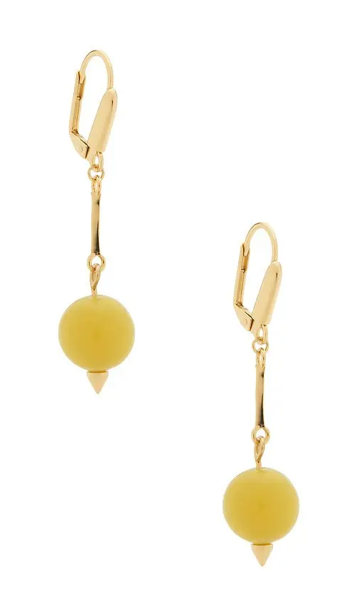 Eddie Borgo Beaded Sphere Teardrop Earrings - Gold & Jade