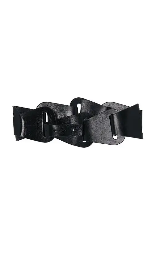 IRO PARIS Origami Wide Belt - Black