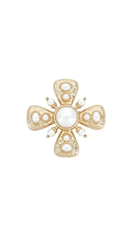 LOVERS AND FRIENDS Alouette Brooch - Gold