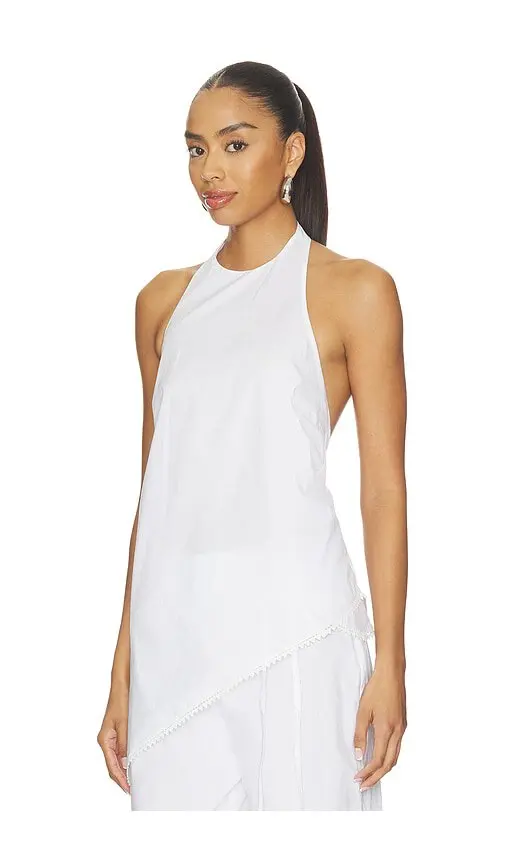 L'academie Marithe Halterneck Poplin Top