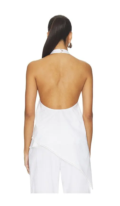 L'academie Marithe Halterneck Poplin Top