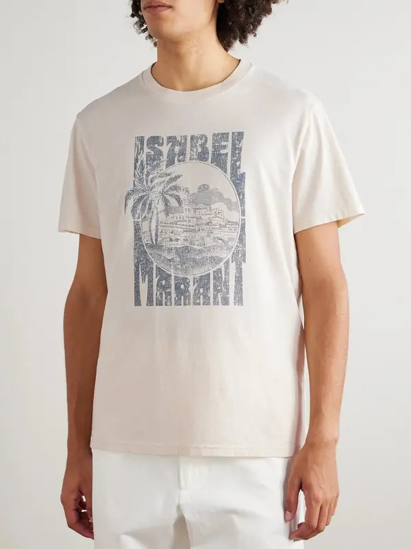 MARANT Honore Printed Cotton-jersey T-shirt