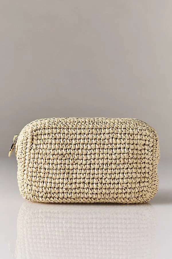 Stoney Clover Lane Small Woven Pouch - Natural Woven