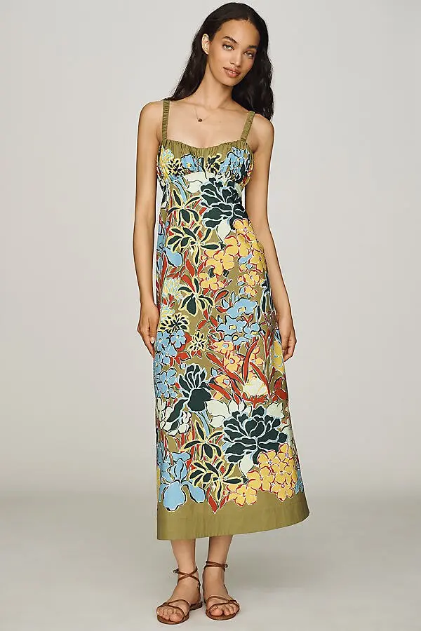 ALEMAIS Solstice Cotton Poplin Midi Dress