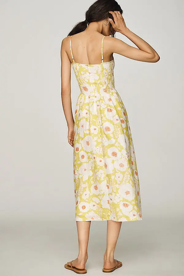 Maeve Floral Print Midi Dress