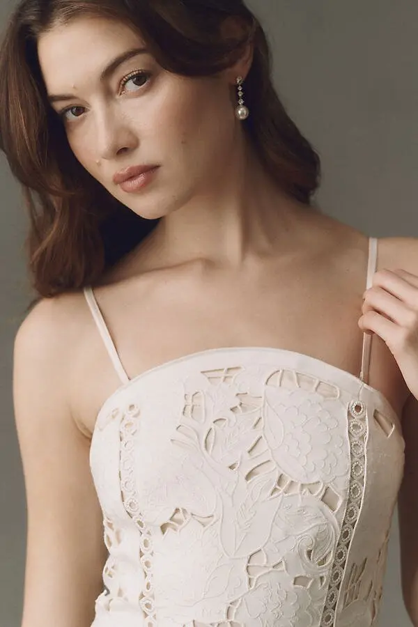 Bhldn Strapless Cutwork Maxi Dress