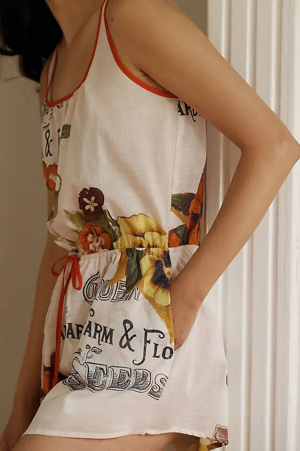 LYREBIRD Printed Cotton Romper