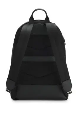 BOSS Italian Leather Backpack - Black