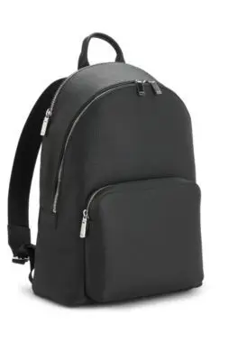 BOSS Italian Leather Backpack - Black