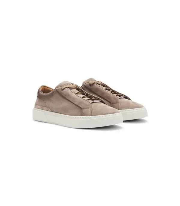 BOSS Gary Trainers In Suede - Khaki