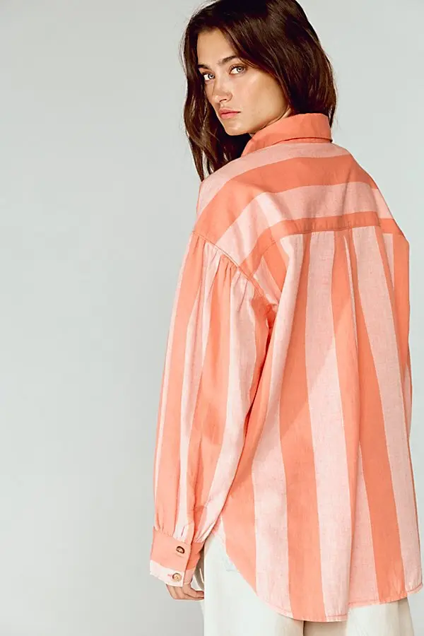 Free People Morning Breeze Button Down Shirt