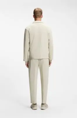 BOSS Regular-fit Water-repellent Stretch Jacket With Zippered Pockets
