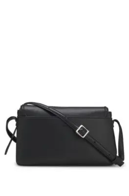 BOSS Grained Faux-leather Crossbody Bag With Double B Monogram