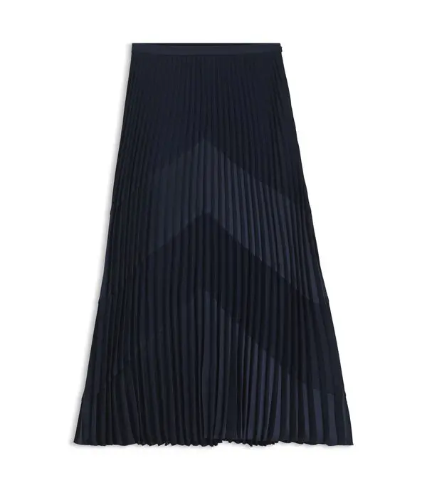 BOSS Plissé Satin Skirt With Chevron Pattern