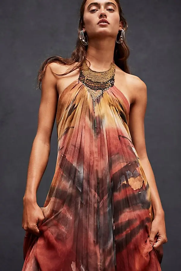 CECILIA DE BUCOURT Chains Maxi Dress - Sunset Pink