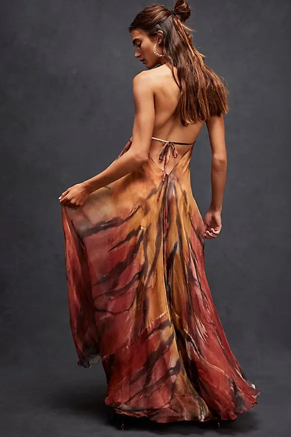 CECILIA DE BUCOURT Chains Maxi Dress - Sunset Pink