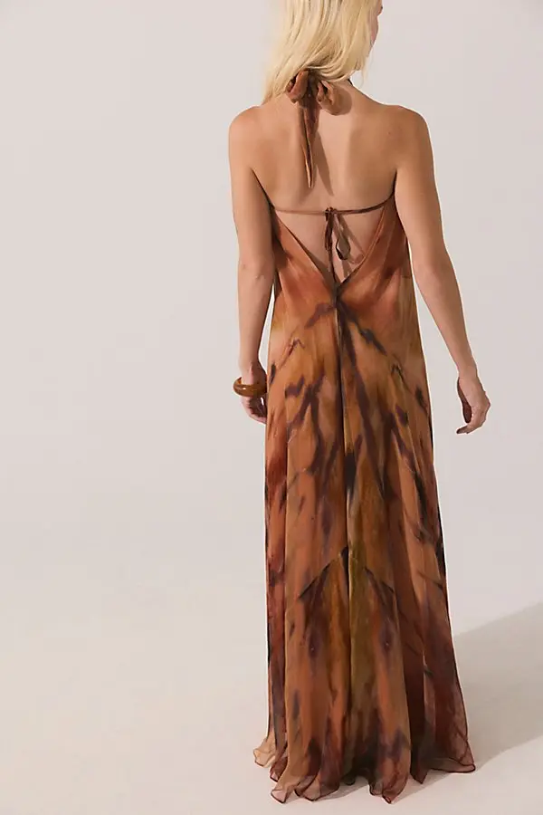 CECILIA DE BUCOURT Chains Maxi Dress - Sunset Pink