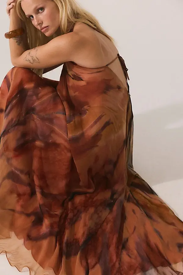CECILIA DE BUCOURT Chains Maxi Dress - Sunset Pink