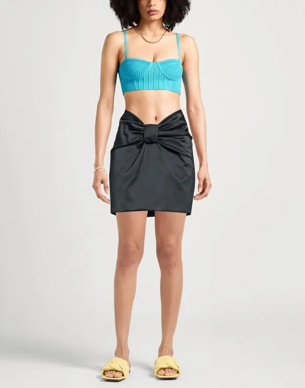 N°21 Satin Bow Detailed Mini Skirt
