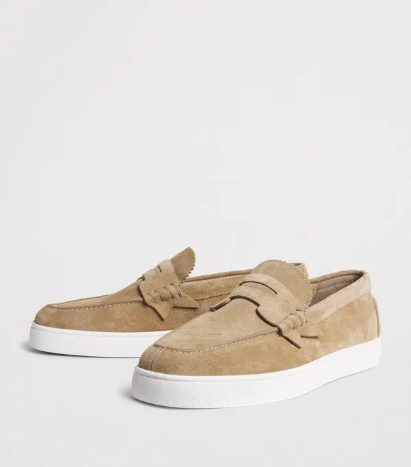 CHRISTIAN LOUBOUTIN The Harold I Suede Loafers - Beige