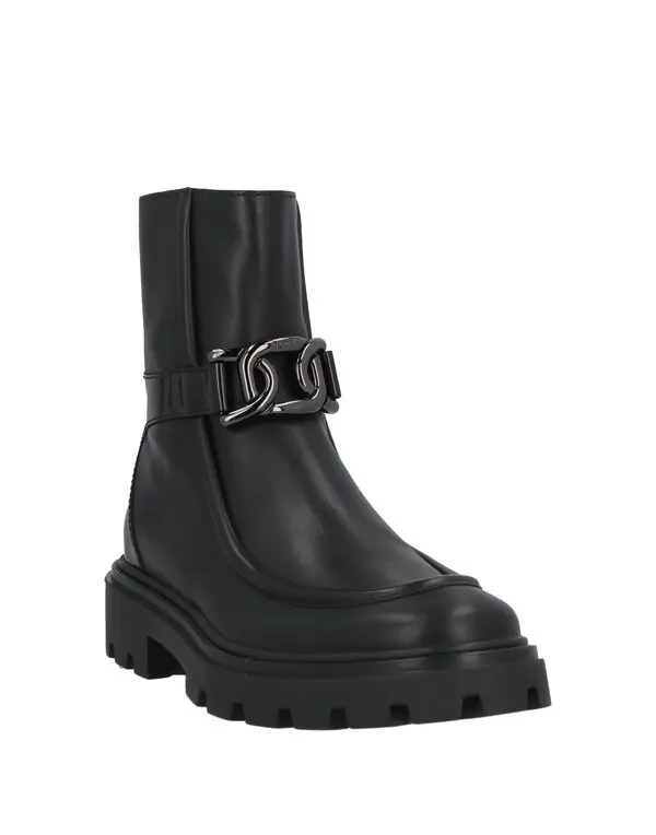TOD'S Leather Ankle Boots With Embellished Detail