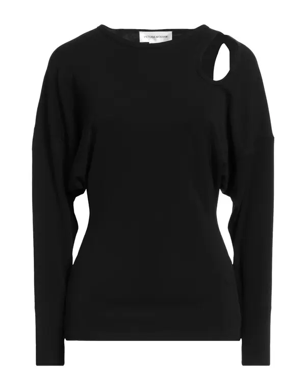 Victoria Beckham Long Sleeve Jersey Top With Cut-out Detail
