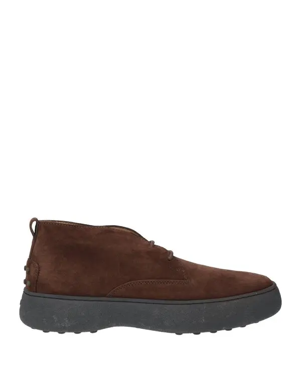 TOD'S Chocolate Suede Ankle Boots - Brown